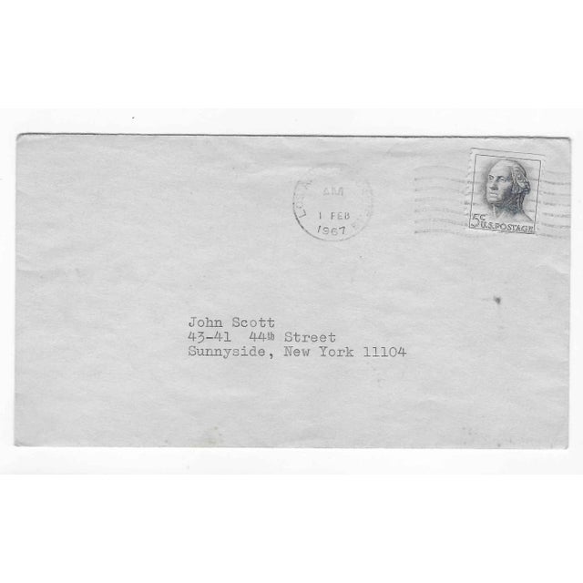 1967 Actress Joan Crawford Personal Envelope for Framing | Chairish