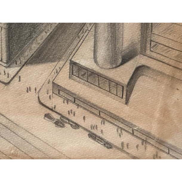 Futuristic Drawing by Anne Johnston | Chairish