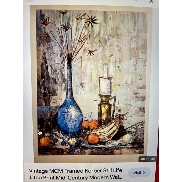 Original Mid Century Modern Abstract Still Life | Chairish