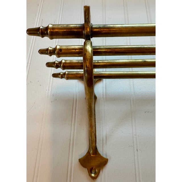 Antique Pullman Railroad Brass Hat and Coat Shelf With Retaining ...