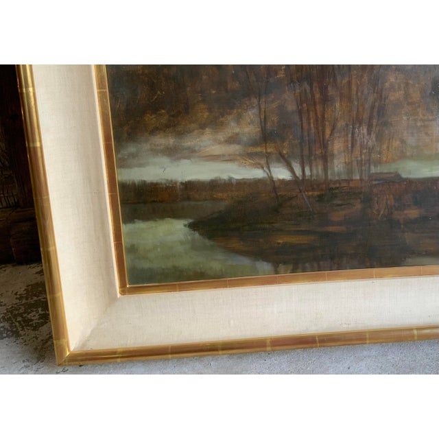 “Misty Landscape” Oil on Board by Thomas Locker | Chairish
