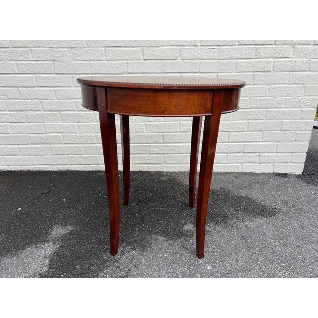 Early 20th Century Antique Mahogany Oval Side Table | Chairish
