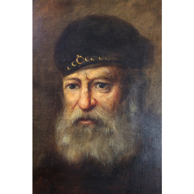 Vintage Dutch Oil Painting "Old Man" Signed by Franz Schoorman | Chairish