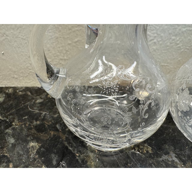 Early 20th Century Cambridge Glass Co Sterling and Glass Salt & Pepper ...