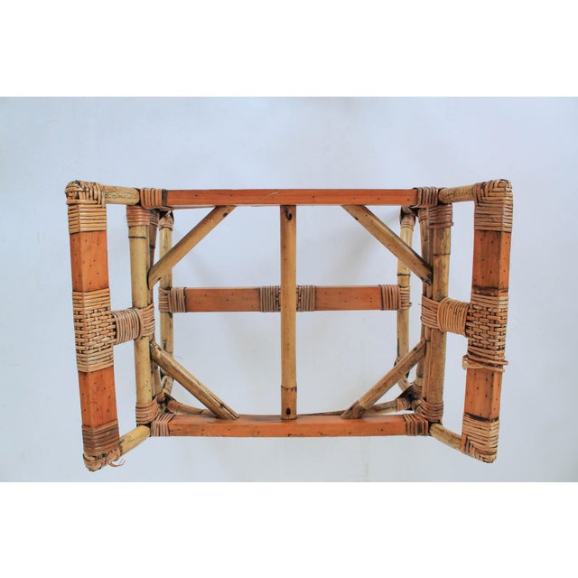 Vintage Bamboo Vanity Seat or Stool | Chairish