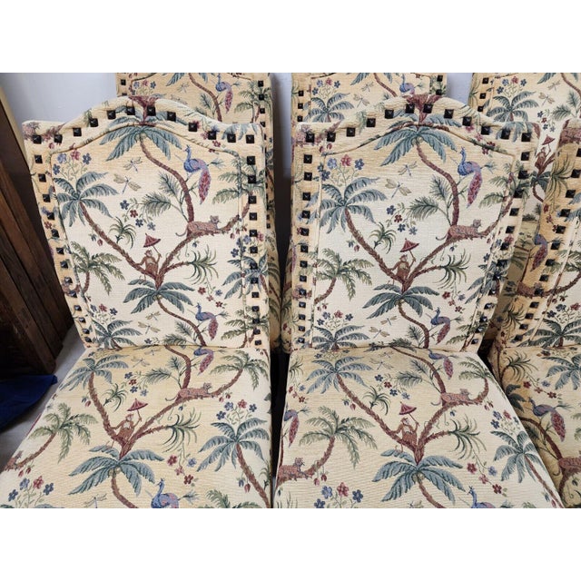Tropical Jungle Dining Chairs Set of 8 | Chairish