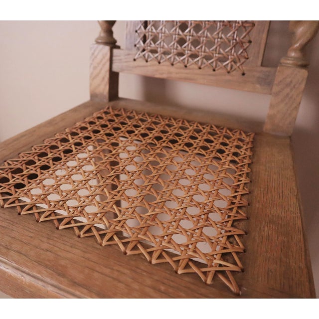 Antique Barley Twist & Cane Chair by John D. Raab Co. | Chairish