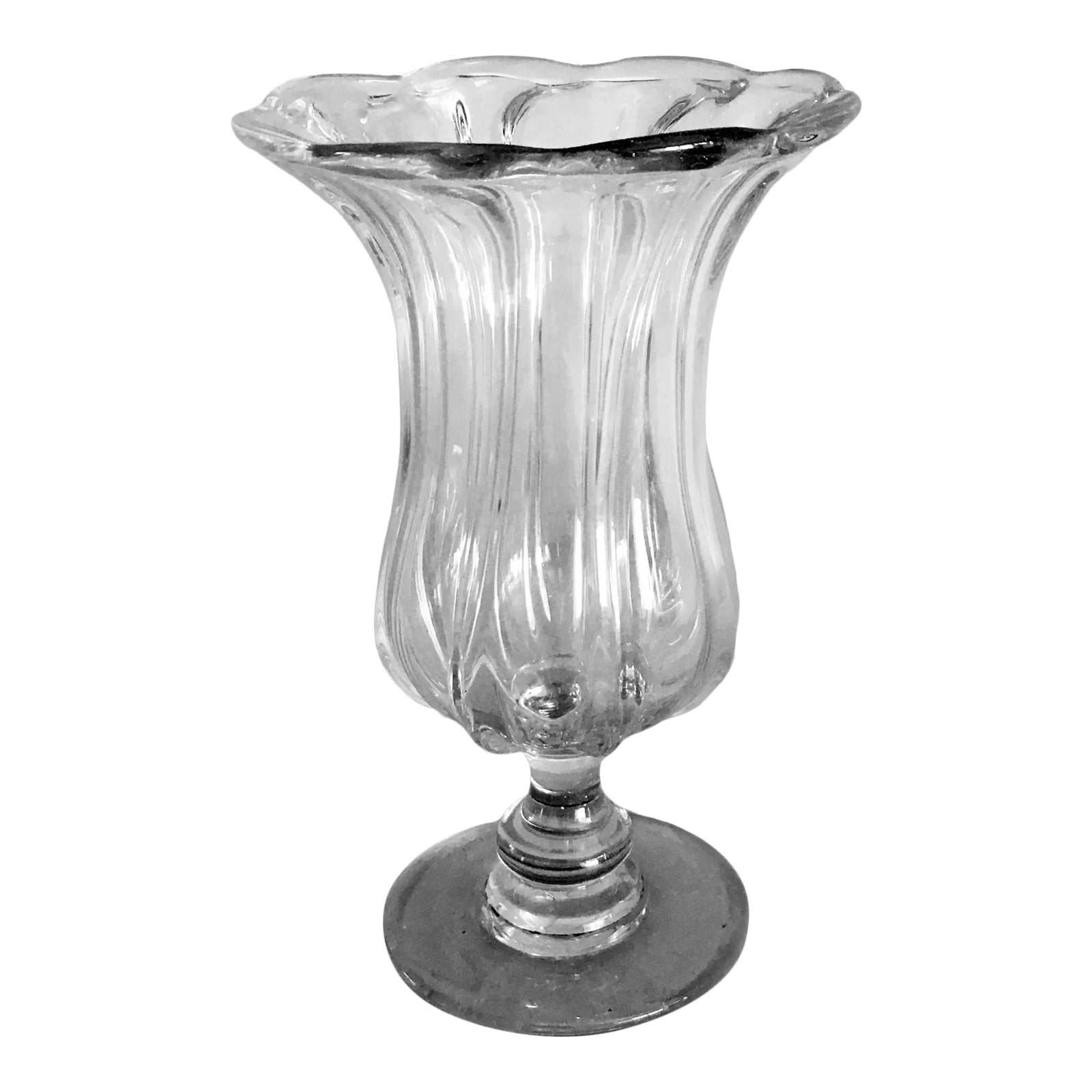 Mid 19th Century Victorian Glass Celery Vase | Chairish
