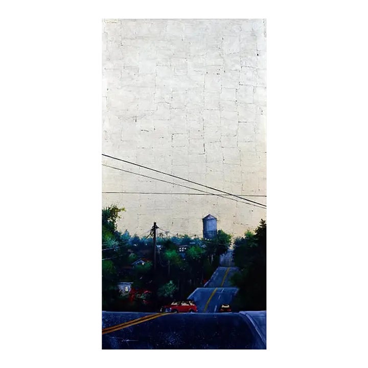 Original Impressionist Cityscape Acrylic Painting, "Tower in the ...