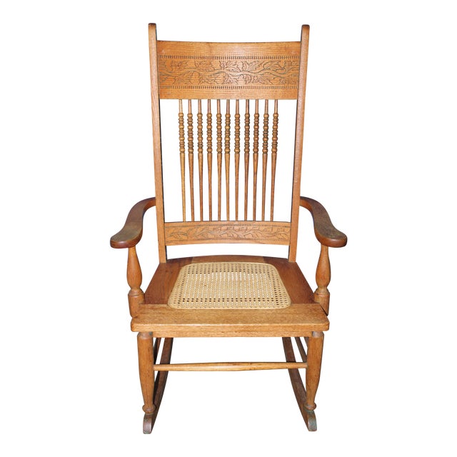Early 1900s Wood Rocking Chair | Chairish
