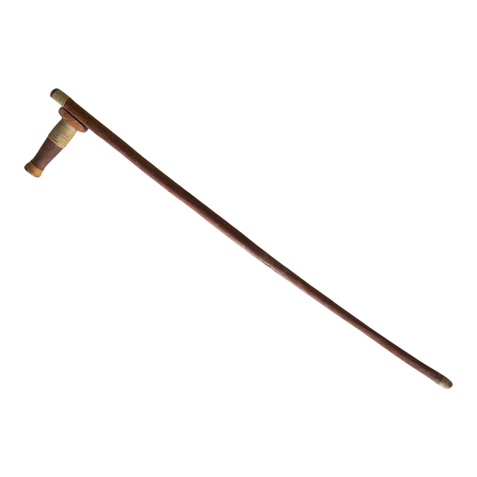 Vintage Handmade Wood Walking Cane Stick | Chairish