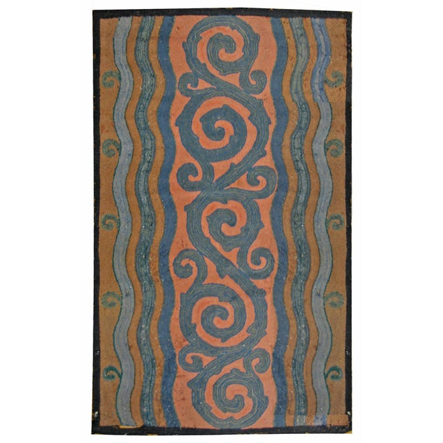 Early 20th Century American Hooked Rug ( 3' X 5'3" - 92 X 160 ) | Chairish