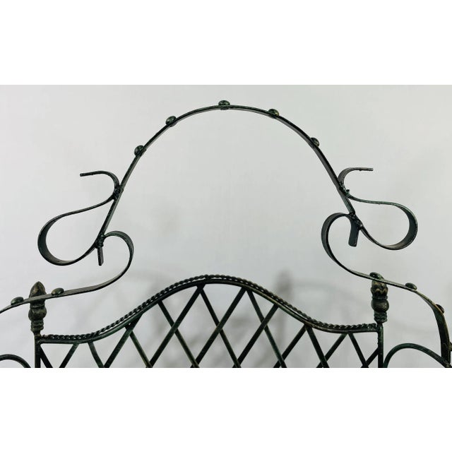 Vintage Metal and Reed Magazine Rack | Chairish