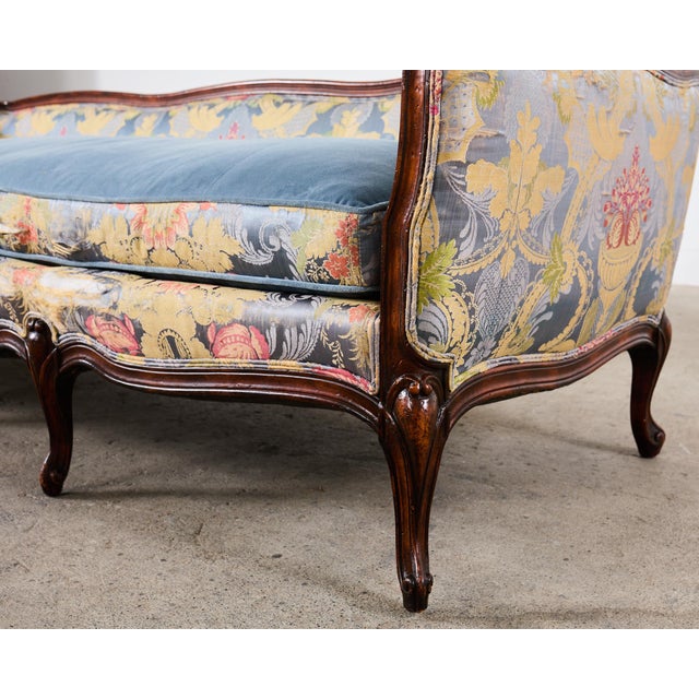 French Provincial Louis XV Style Serpentine Canape Sofa Settee | Chairish
