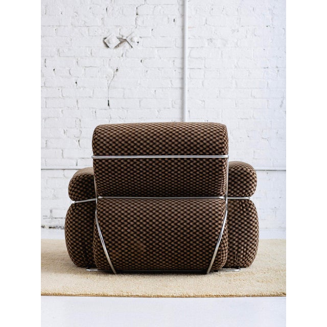 Italian Chrome Wrapped Chair in the Style of Adriano Piazzesi | Chairish