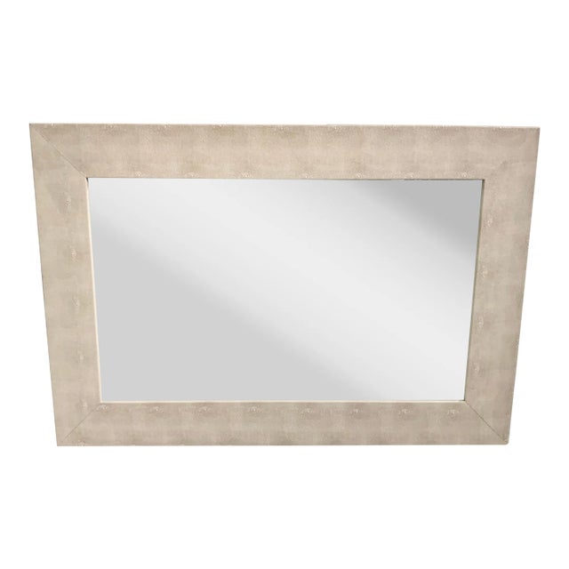 Jamie Young Organic Modern Beige Faux Shagreen Structure Wall Mirror ...