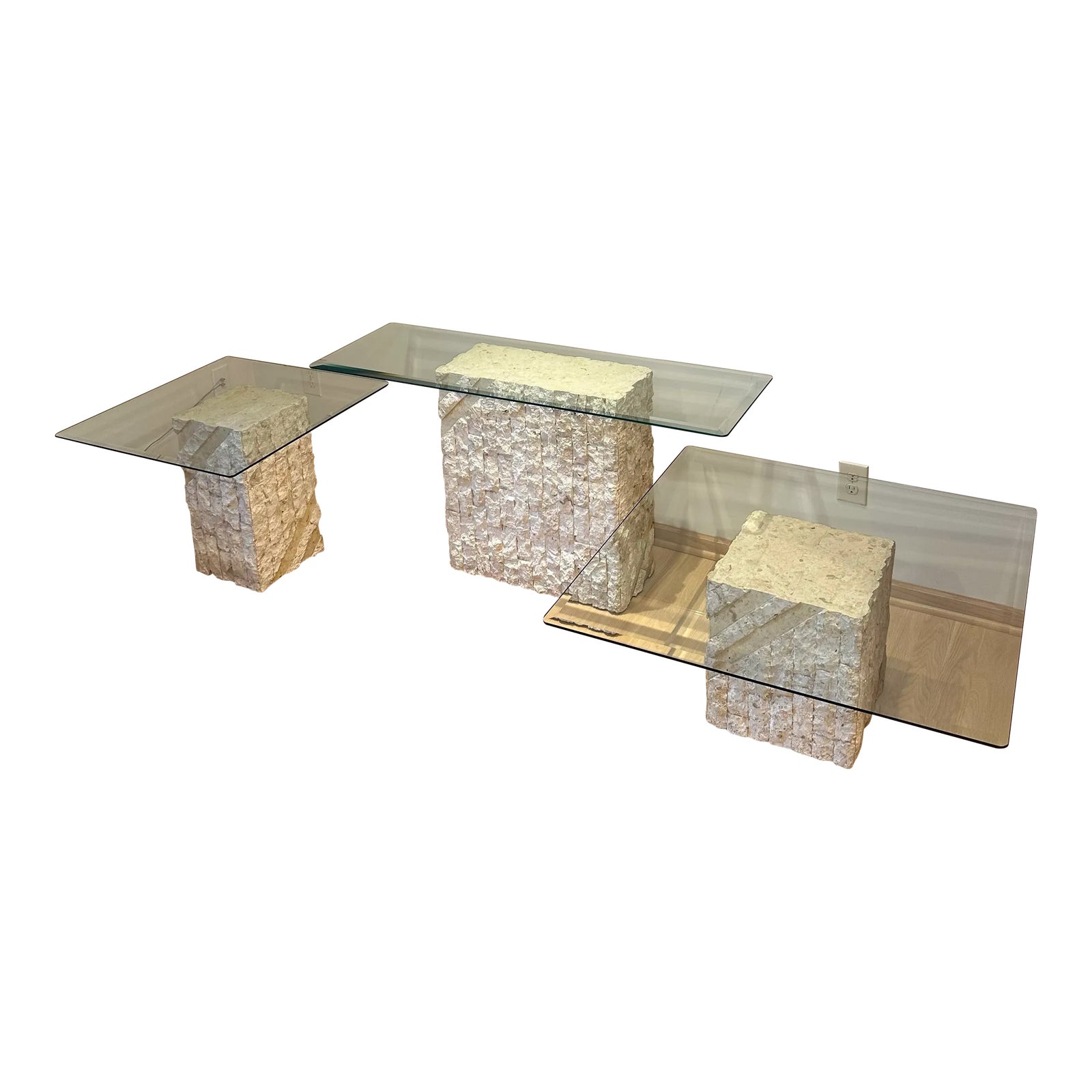 Postmodern Tesselated Stone Tables Set of 3 Late 20th Century | Chairish