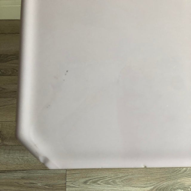 Vintage Lavender Vitrolite and Cast Iron Dining Table | Chairish