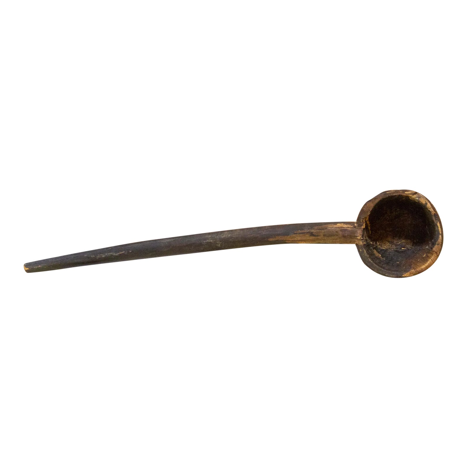 Mid 20th Century Long Wooden Ghee Spoon | Chairish