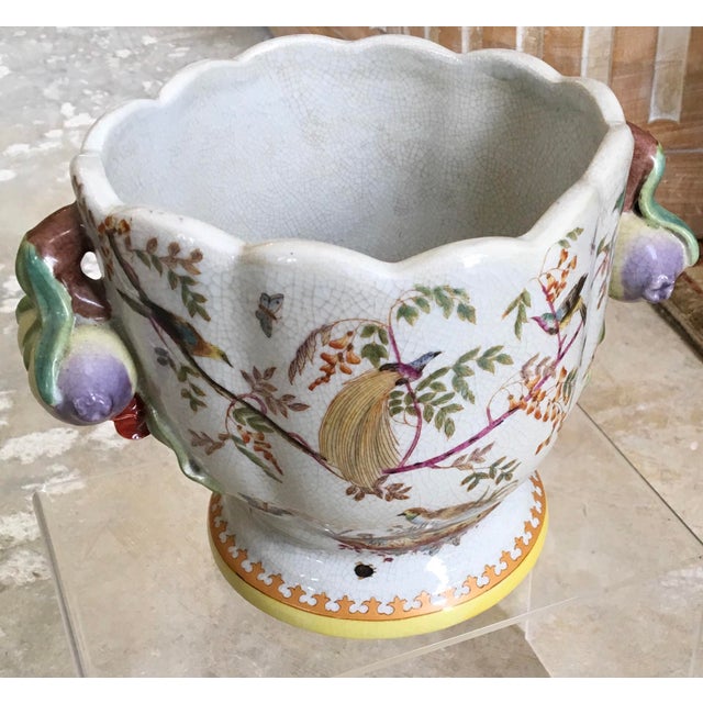 Highly Decorative Chinese Export Style Cachepot | Chairish