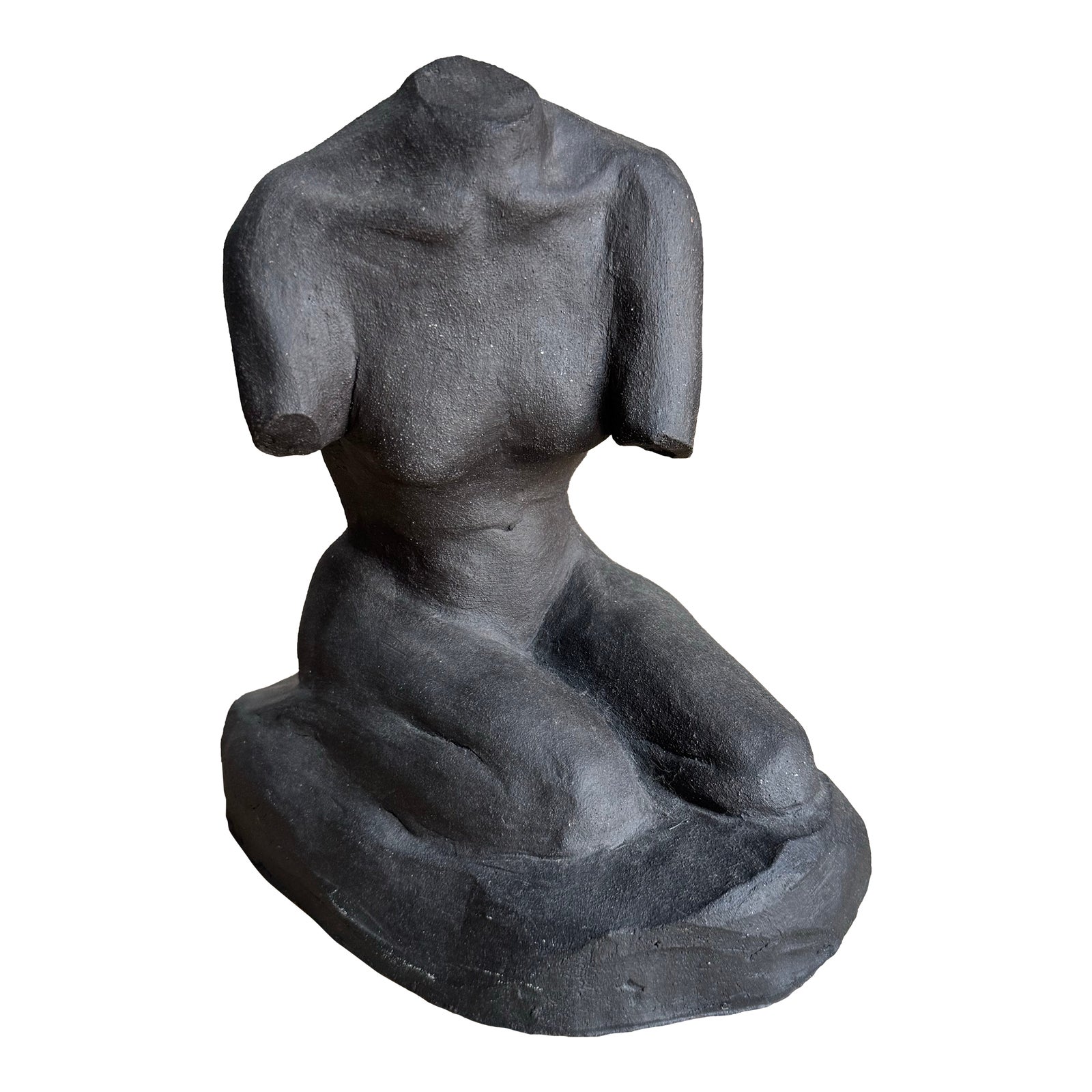 Signed Hand-Built Ceramic Torso Sculpture | Modernist Studio Work ...
