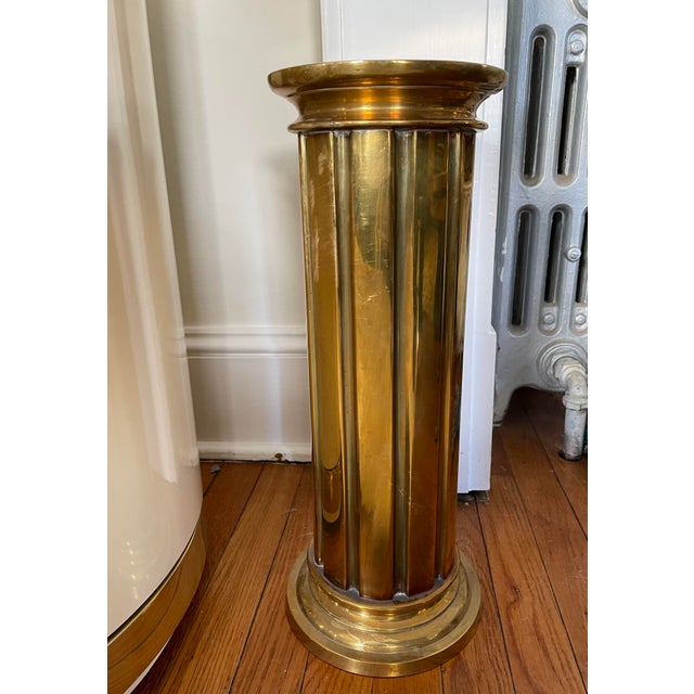 Neoclassical Brass Pedestal Doric Order Column | Chairish