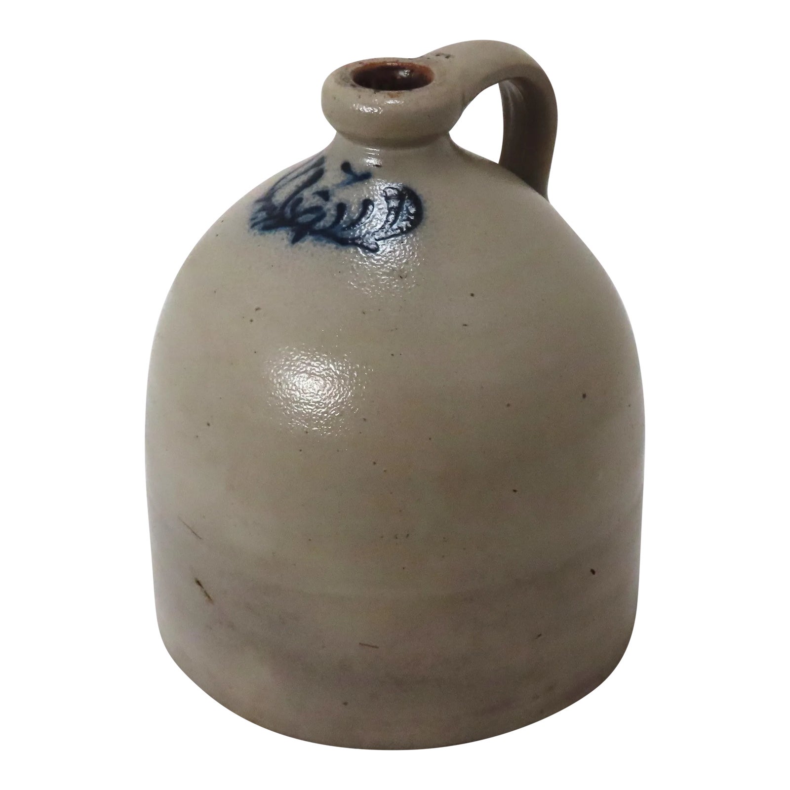 Unusual Antique Late 1800s American Blue Decorated Stoneware 1 Gallon ...