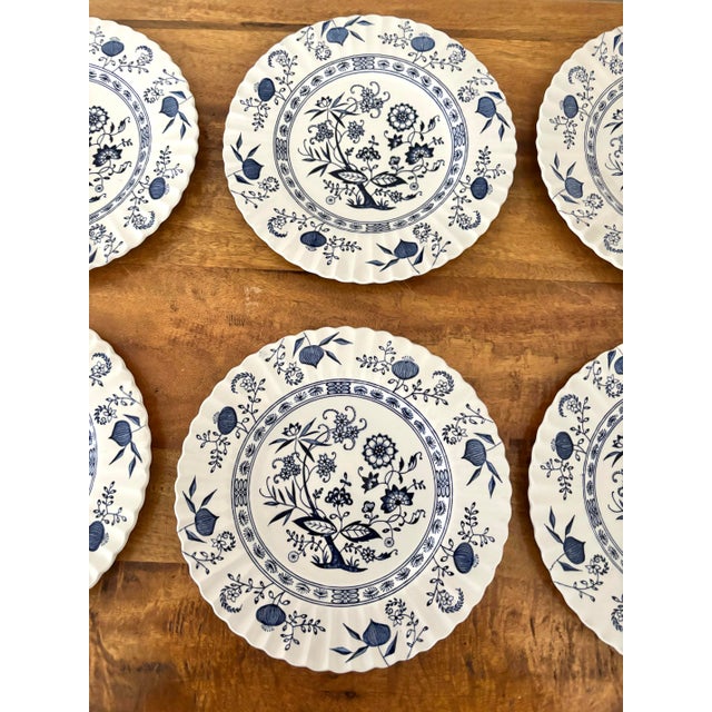 1970s English J&g Meakin Ironstone Dinner Plates in Classic Blue and ...