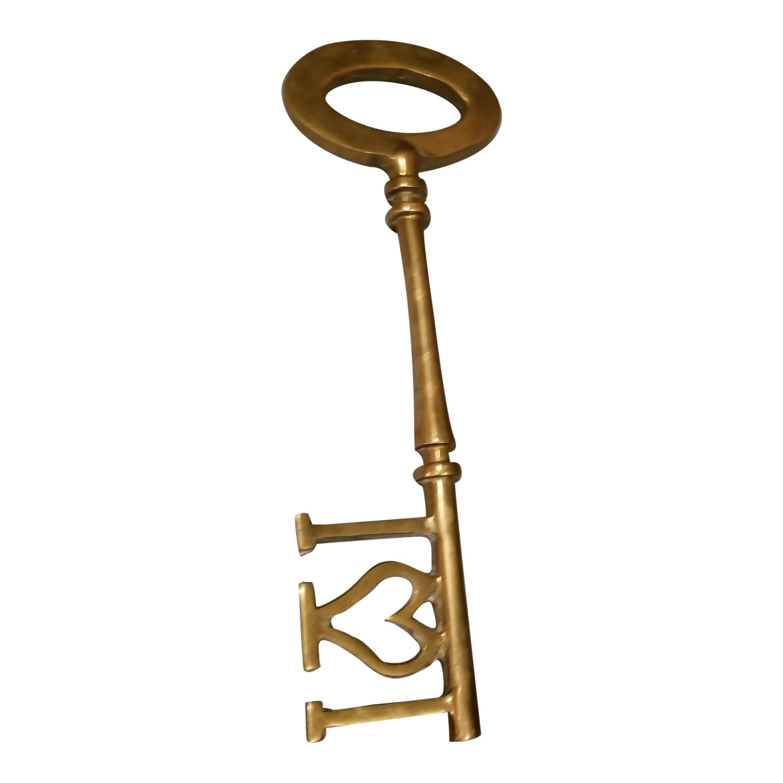 Vintage Large Brass Key | Chairish