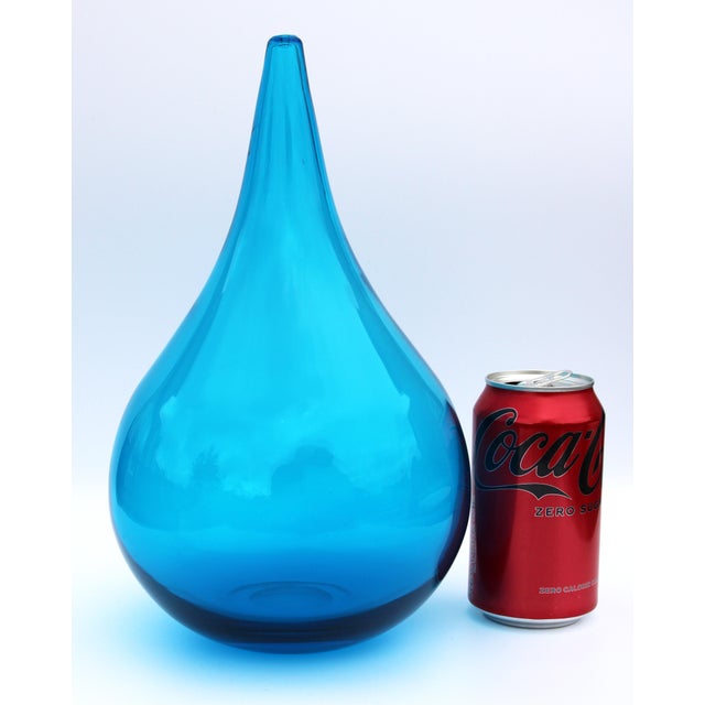 Late 20th Century Large Handblown Art Glass Teardrop Shaped Vase ...