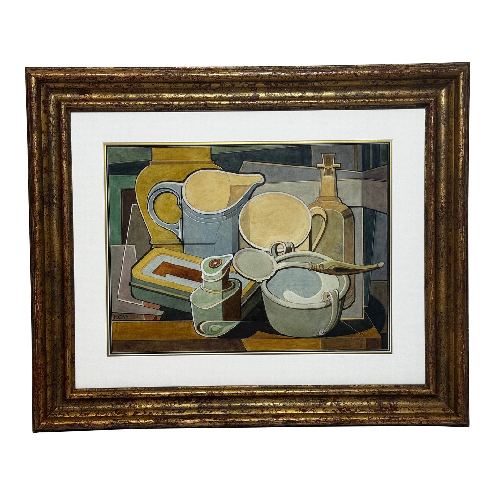 Painting C1925 Cubist Measured Harmony by Edward Carter Preston ...