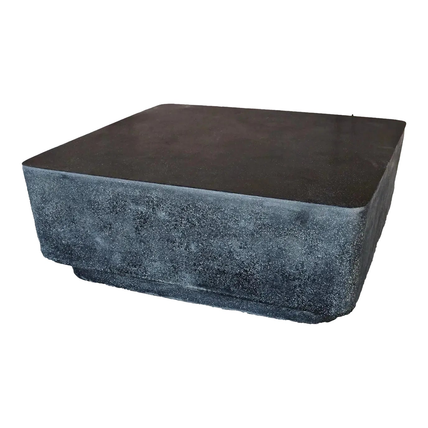 Cast Resin 'Block' Low Table, Coal Stone Finish by Zachary A. Design ...