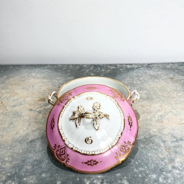 Circa 19th Century Paris Porcelain Covered Bowl, France | Chairish