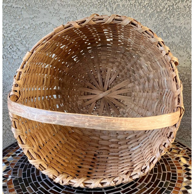 Circa 1940 Handwoven Bushwhacker-Inspired Basket - Nicely Sized Black ...