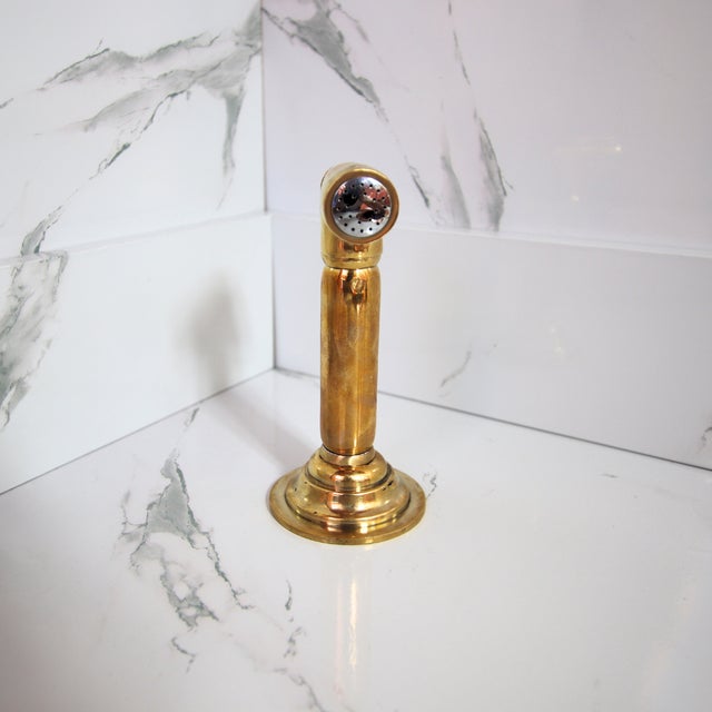 Solid Brass Kitchen Hand Sprayer, Unlacquered Brass Kitchen Sink Side ...