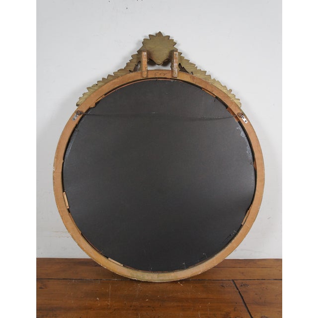 Antique French Neoclassical Round Giltwood Floral Acanthus Wall Vanity ...