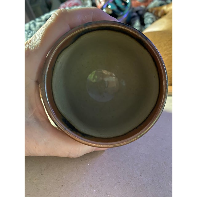 1950s Shoji Hamada Mingei Kakiyu Kaki Japanese Yunomi Teacup | Chairish