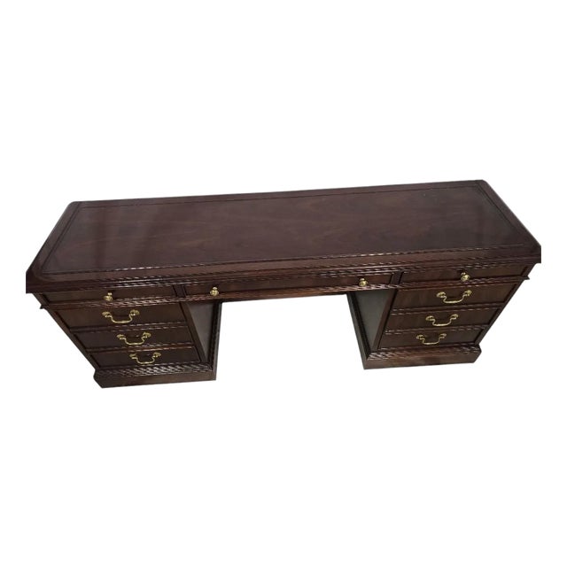 Sligh Executive 7 Drawer Desk | Chairish