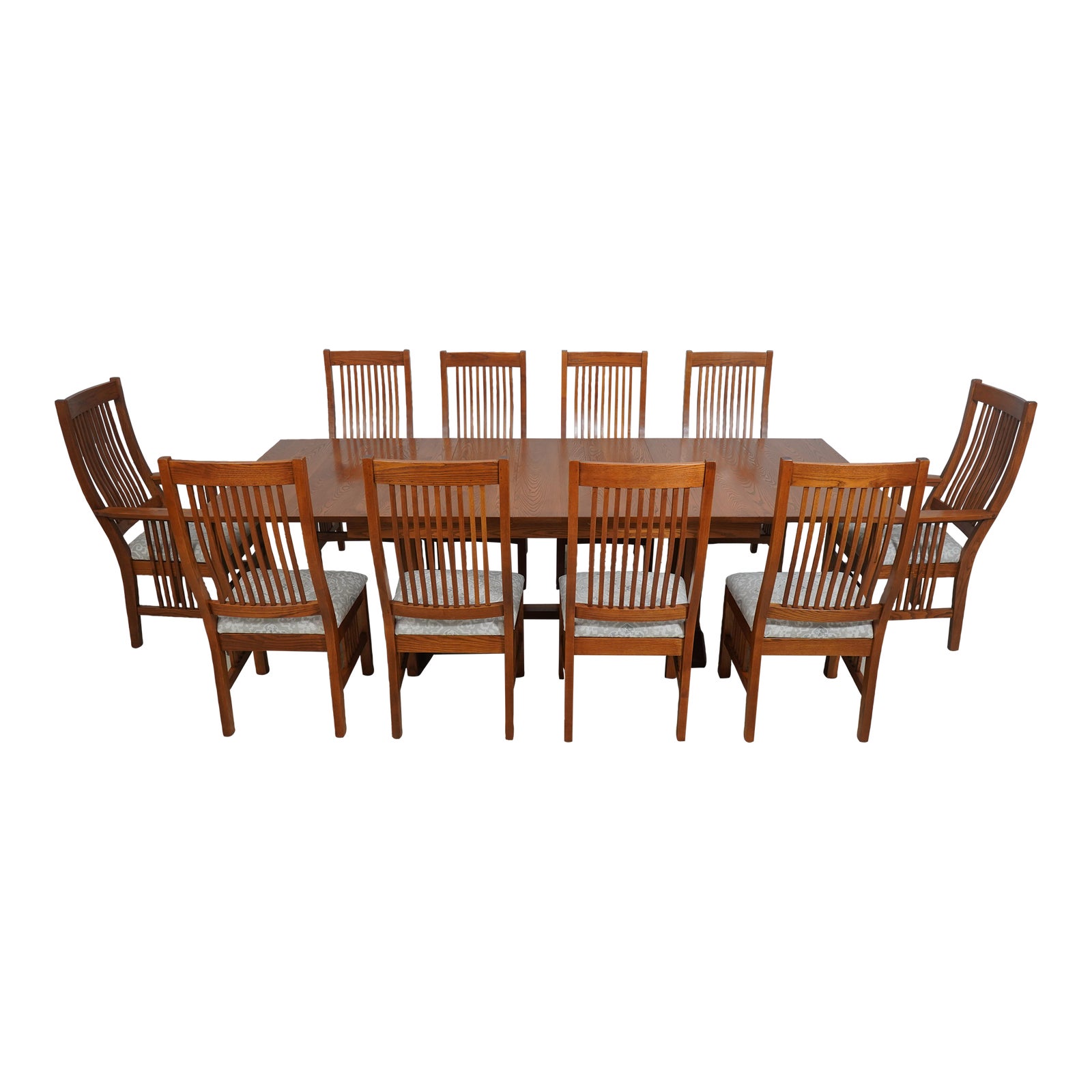 Nichols & Stone Mission Oak Dining Table & Chairs Set | Chairish