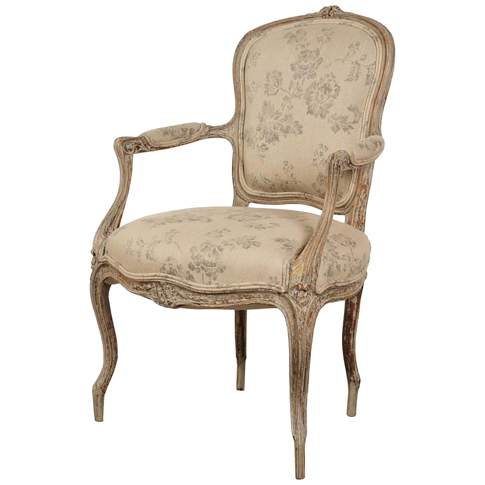 19th Century French Rococo Style Armchair | Chairish