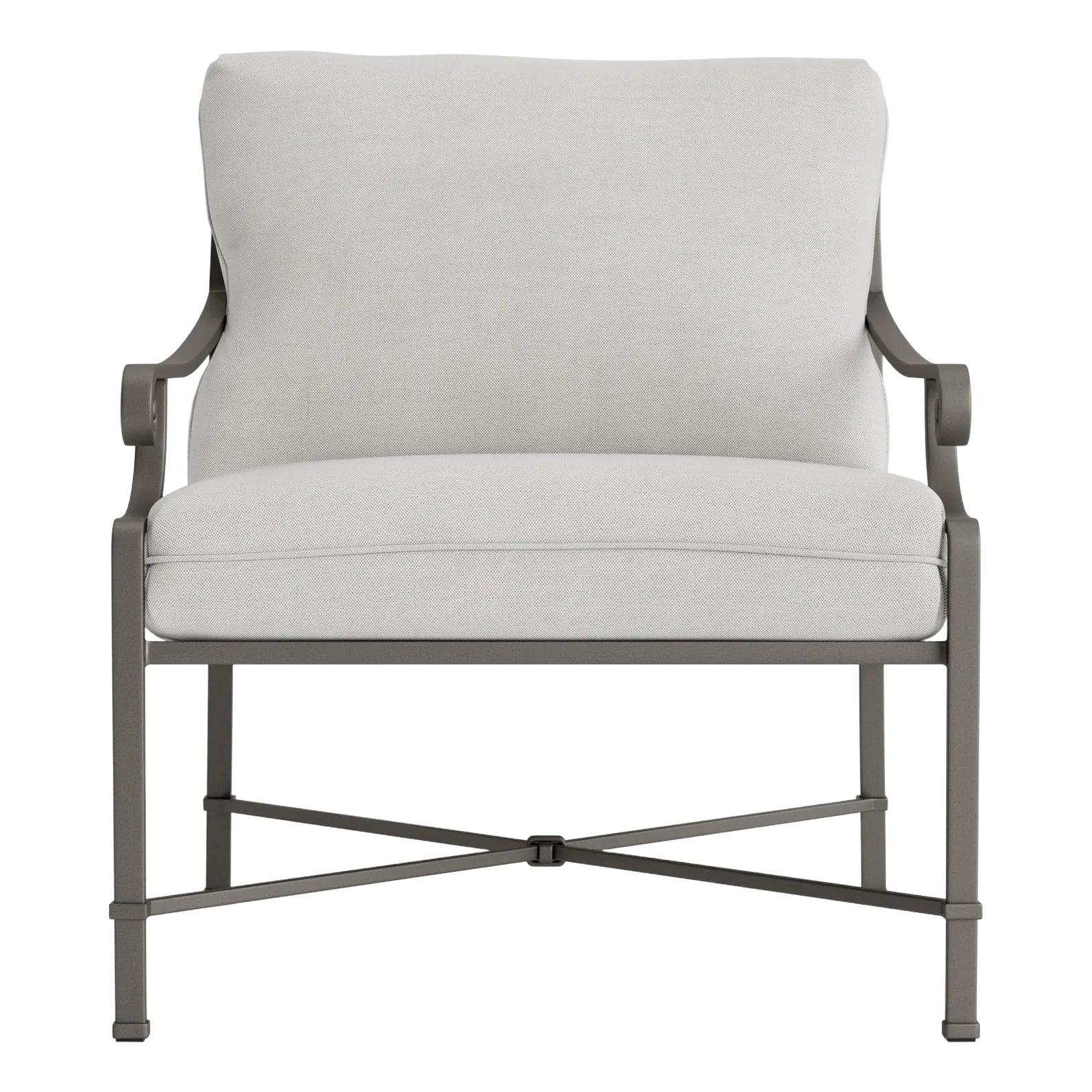 Brown Jordan Venetian Lounge Chair, Mica frame with Fusion Dove fabric ...