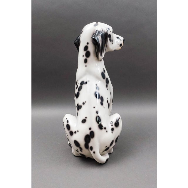 Vintage MCM Italian Glazed Ceramic Pottery Dalmation Dog Sculpture 15 1 ...