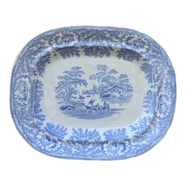 English Transferware Platter | Chairish
