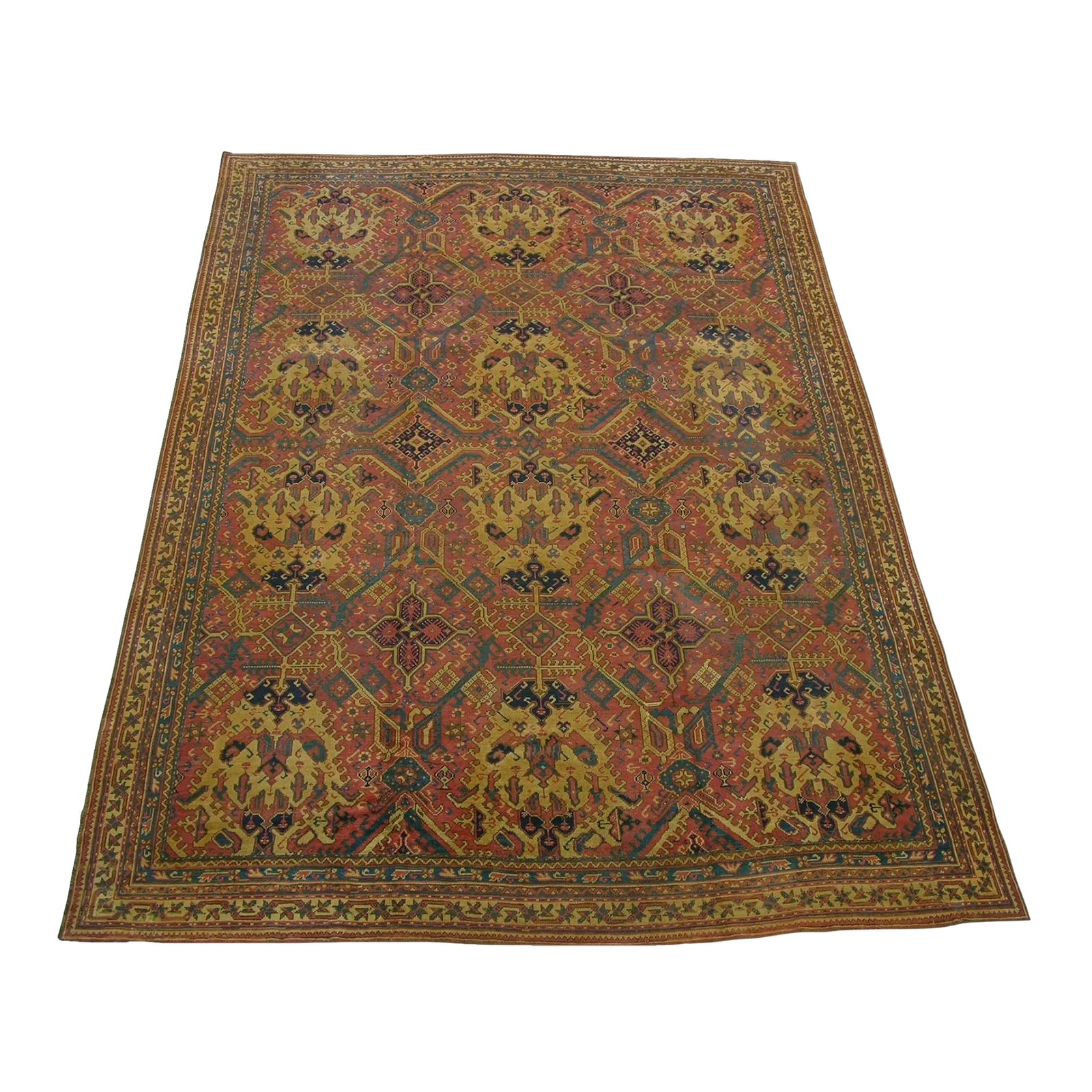 Antique Oushak Rug 18.7x13.2 | Chairish