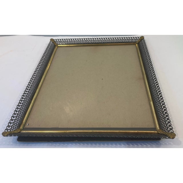 Black Brass Filigree Picture Frame | Chairish