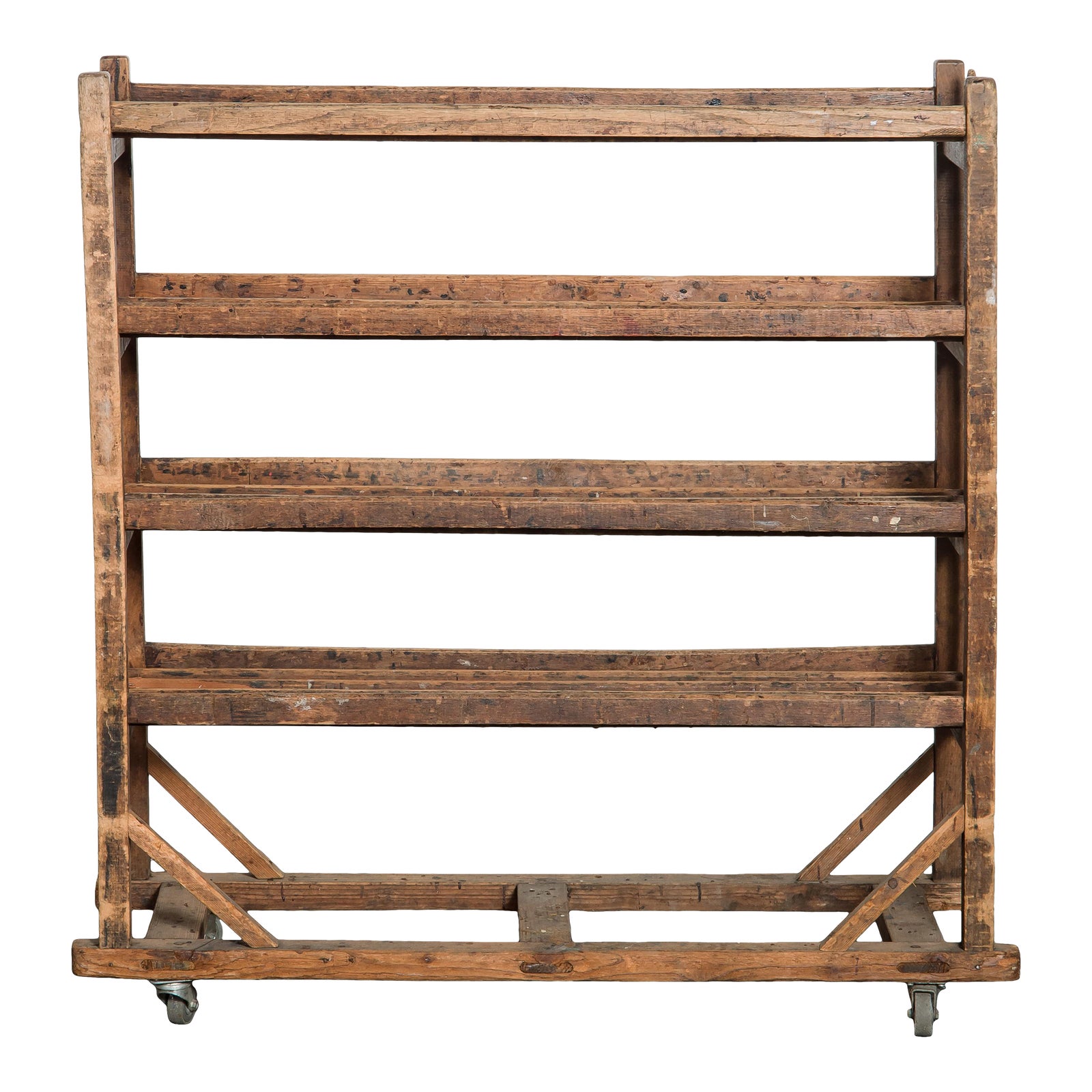 Early 20th Century French Rolling Shoe Rack | Chairish