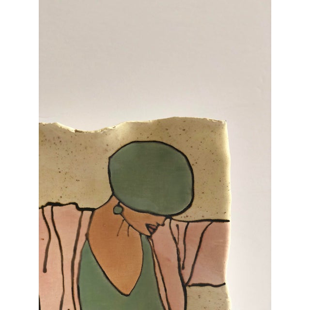 1980s Vintage Barbara Demery Ceramic Square Plate | Chairish