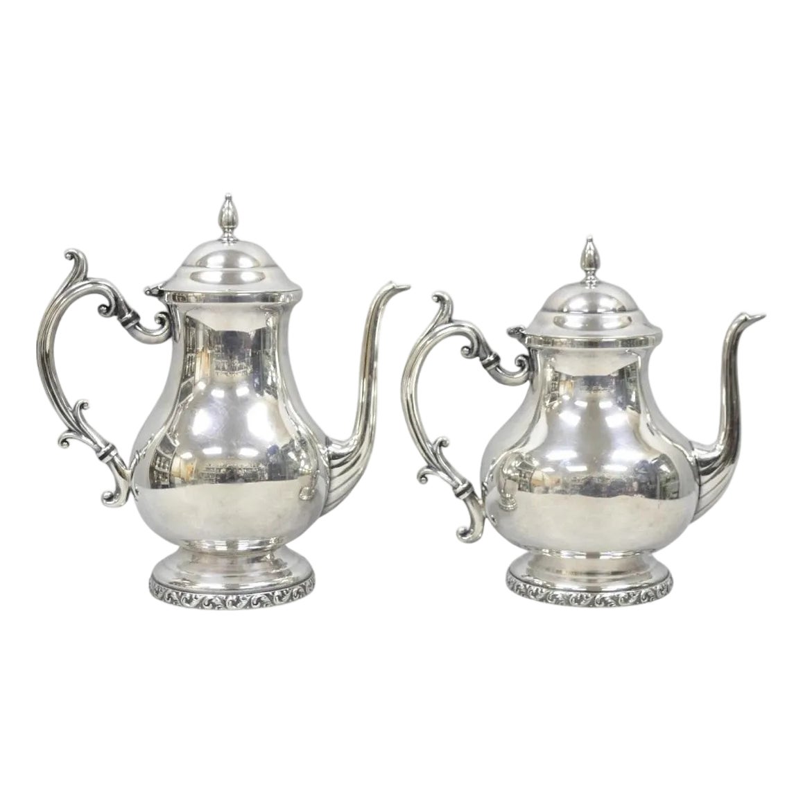 Vintage Victorian Silver Plated Coffee Pot & Tea Pot by National 3000 ...