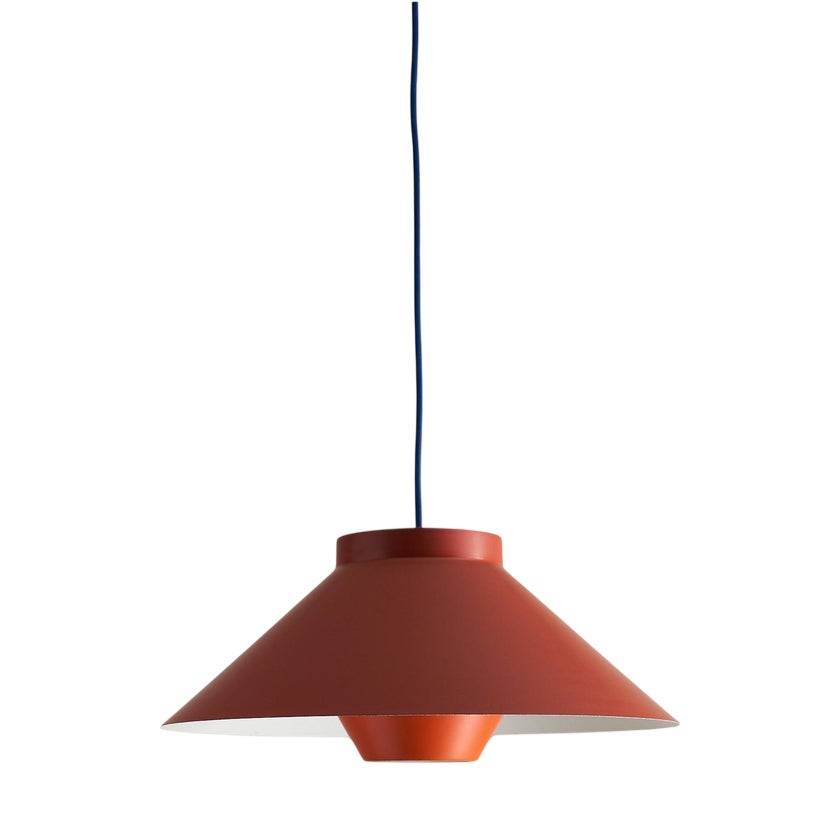 Stone Red Conical Pendant with Anti-Glare System, 1970s | Chairish