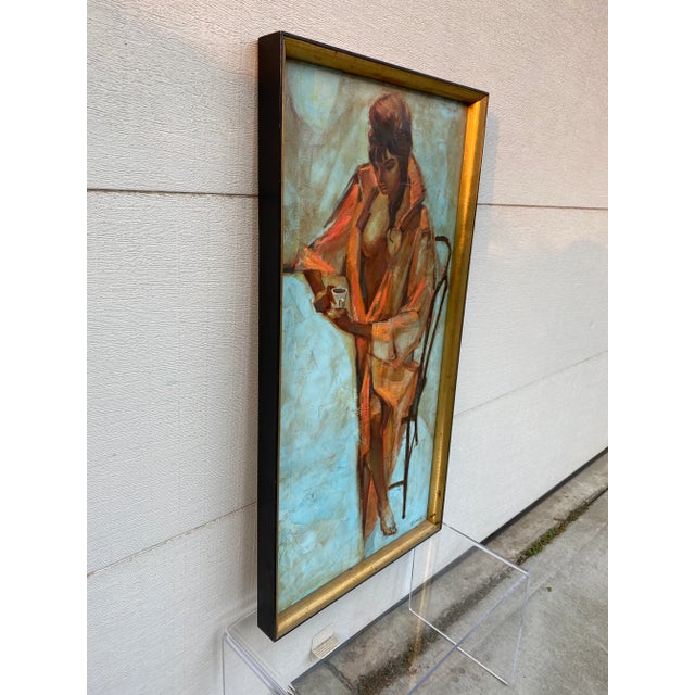 Framed Oil on Canvas of Woman by George Michaud | Chairish
